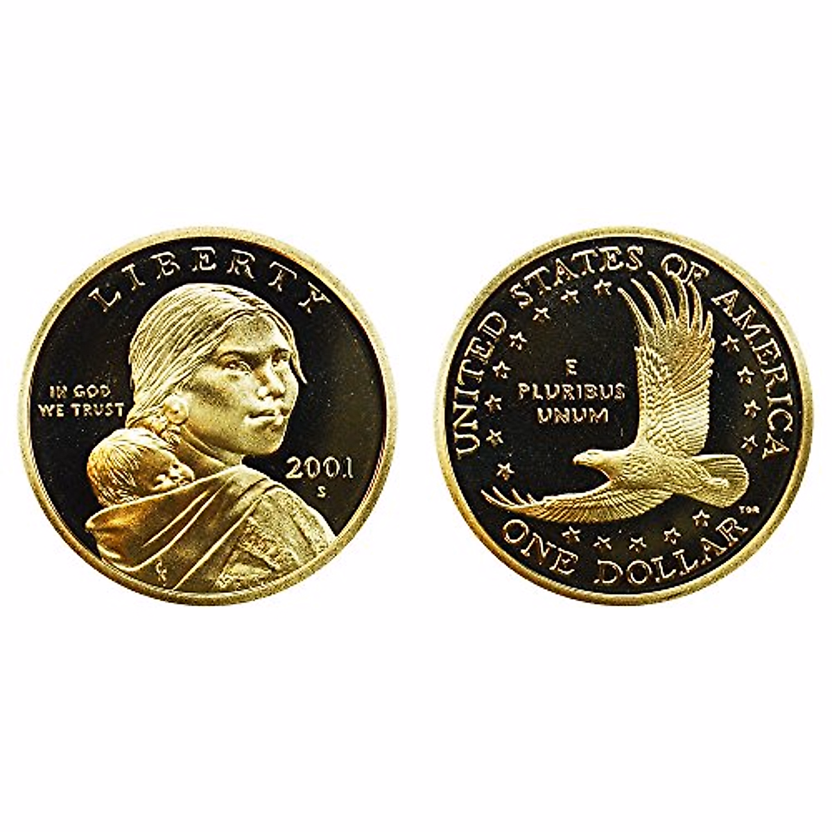 2001 S Sacagawea Native American Proof Dollar PF1