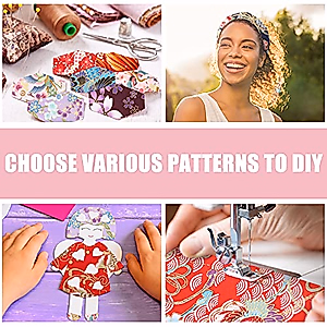 40 Pcs Japanese Jelly Cotton Fabric Patchwork Roll, 2.55 Inch Roll Up Cotton Fabric Quilting Strips, Jelly Fabric Patchwork Craft Cotton Fabric for Quilters and Sewing DIY Crafts (Japanese Style)