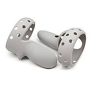 Touch Controller Grip Cover +Lens Cover for Quest 2,Silicone Anti-Throw Handle Protective Sleeve for Quest 2