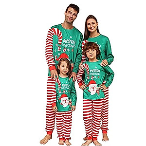 2023 Fashion Matching Family Pajamas Sets Christmas PJs for Family Matching Holiday Xmas Home Pajamas Sleepwear Sets