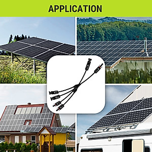 Newpowa Solar Branch Connector 2 to 1 Y Cable Adaptor Connector Kit for Solar Panel Plug&Play (M/FF and F/MM)