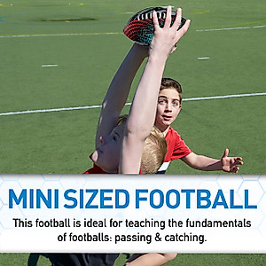 Franklin Sports Mystic Mini Football - Kids Mini Sized Football - Soft Foam Cover - Extra Grip Laces - Perfect for Kids - Air Pump Included