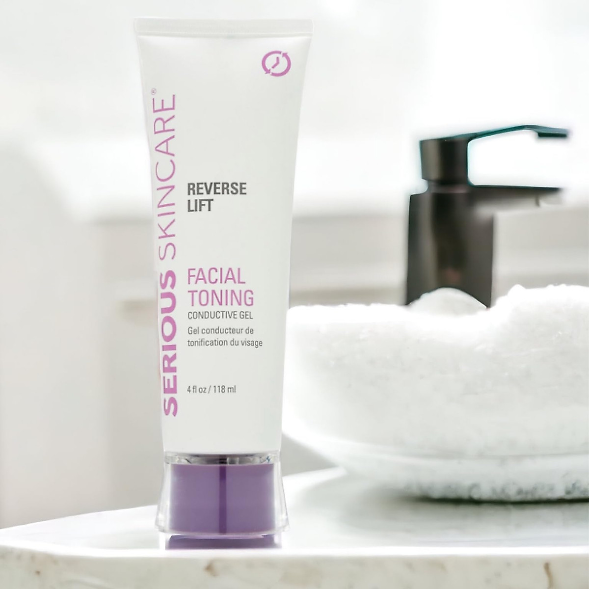 Serious Skincare Reverse Lift Collagen Based Conductive Activator Gel for Facial Toning - Compatible with All Microcurrent & RF Frequency Tools, NuFace - Skin Hydrating Formula - Glides Easily - 4 oz