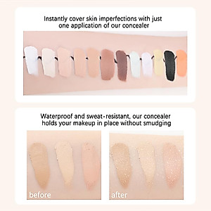 Mallofusa Single Color Face Makeup Concealer Foundation Palette Creamy Moisturizing 0.49oz (Green)