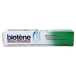 Biotene Fluoride Toothpaste Antibacterial Gentle Mint, 4.3 Ounces each Pack of 3