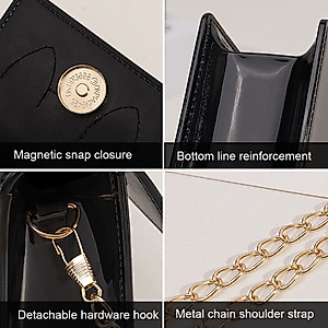 Crossbody Bag Mini Toddler Purse with Signle Handle for Little Girl Kids Cute Handbags Shoulder Messenger Bag (Black)