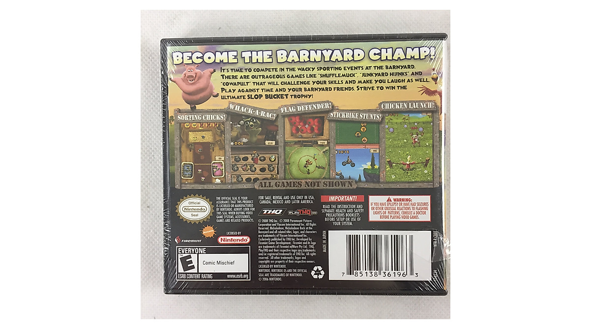 Back At The Barnyard Slop Bucket Games for Nintendo DS