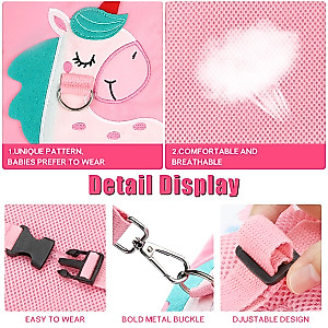 Toddler Leash-Baby Walking Safty Harness and Child Anti Lost Wrist Link for Girls/Boys Travel (Pink)