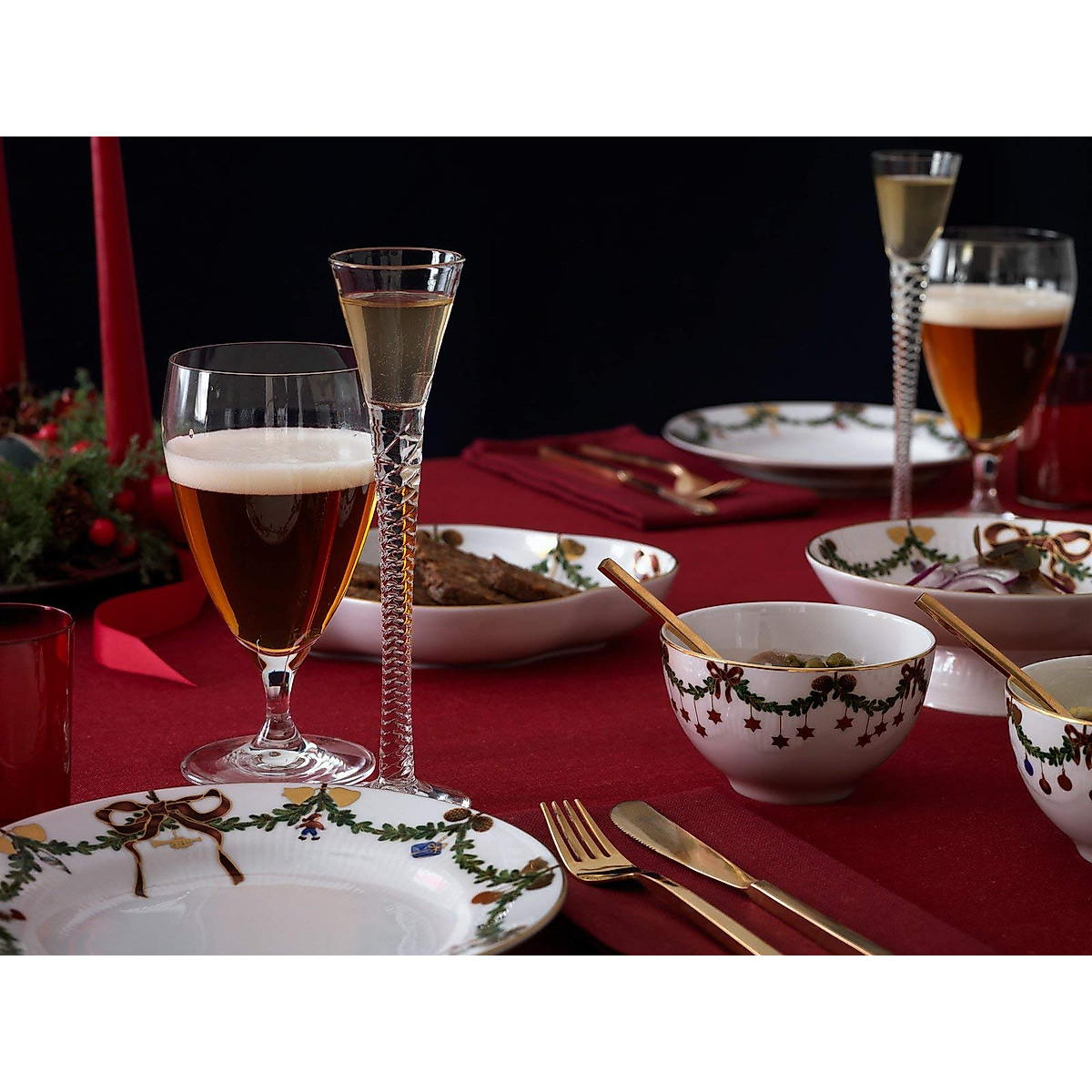 Star Fluted Christmas Chocolate Bowls, Set of 2