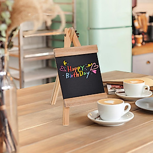 MAGICLULU 1 Set Framed Tabletop Chalkboard Sign Wooden Framed Standing Chalkboard Small Countertop Blackboard for Restaurant, Cafe, Dining Table, Wedding, Office