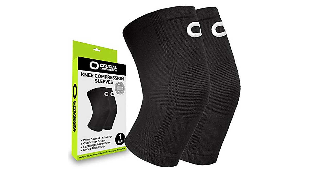 Crucial Compression Knee Sleeve - Pain Relief & Support for Active ...