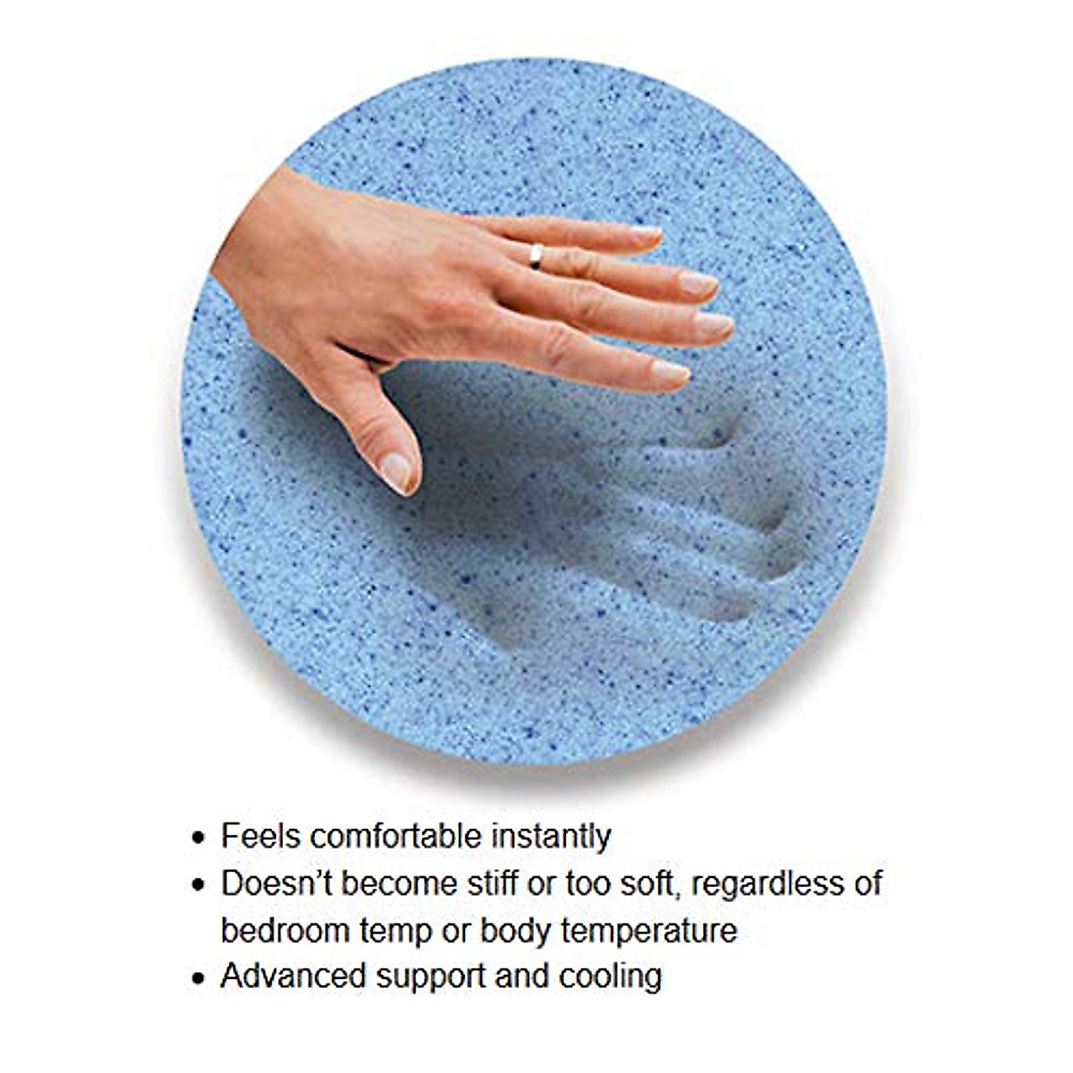 Novaform 3” EVENcor GelPlus Gel Memory Foam Mattress Topper with Cooling Cover - Full Size