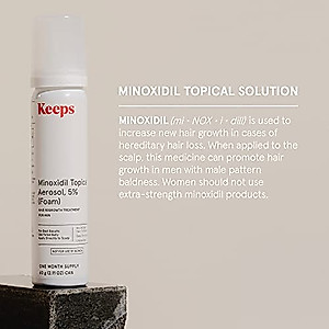 Keeps Minoxidil for Men Topical Hair Loss Aerosol Minoxidil Foam 5%, Hair Growth Treatment - Slows Hair Loss & Promotes Hair Regrowth - 3 Month Supply (3 x 2.11oz Bottles) - For Thicker, Longer Hair