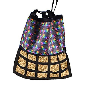 Showman Unicorn Printed Nylon Scratch Less Slow Feed Hay Bag
