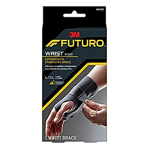 FUTURO Compression Stabilizing Wrist Brace, Breathable, Large/X-Large