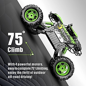 DEVIVAE RC Cars 2059 Remote Control Car for Kids Adults,1:12 All Terrain Monster Trucks , 4WD Off-Road 2.4GHz Rock Crawler,2 Batteries for 80Mins Play, RC Truck Electric Toy Gift for Boy Girl…