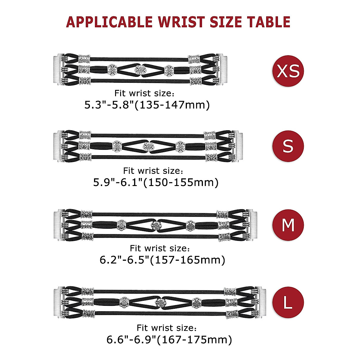 W-RARA Beaded Bracelet Compatible with Samsung Galaxy Watch 7/FE/6/5/4/Active 2 40mm 44mm/Watch 5 Pro 45mm/Watch 6 Classic/Watch 3 41mm Bands, 20mm Premium Nylon Stretchy Boho Solo Loop for Women