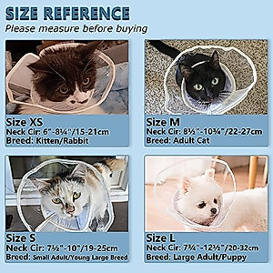 Crazy Felix Cat Cone, Soft Cone for Cats to Stop Licking and Scratching, Comfortable Cat Cone Collar with Upgraded PVC Material and Adjustable Hook&Loop for Healing Wound, After Surgery and Vet Visit