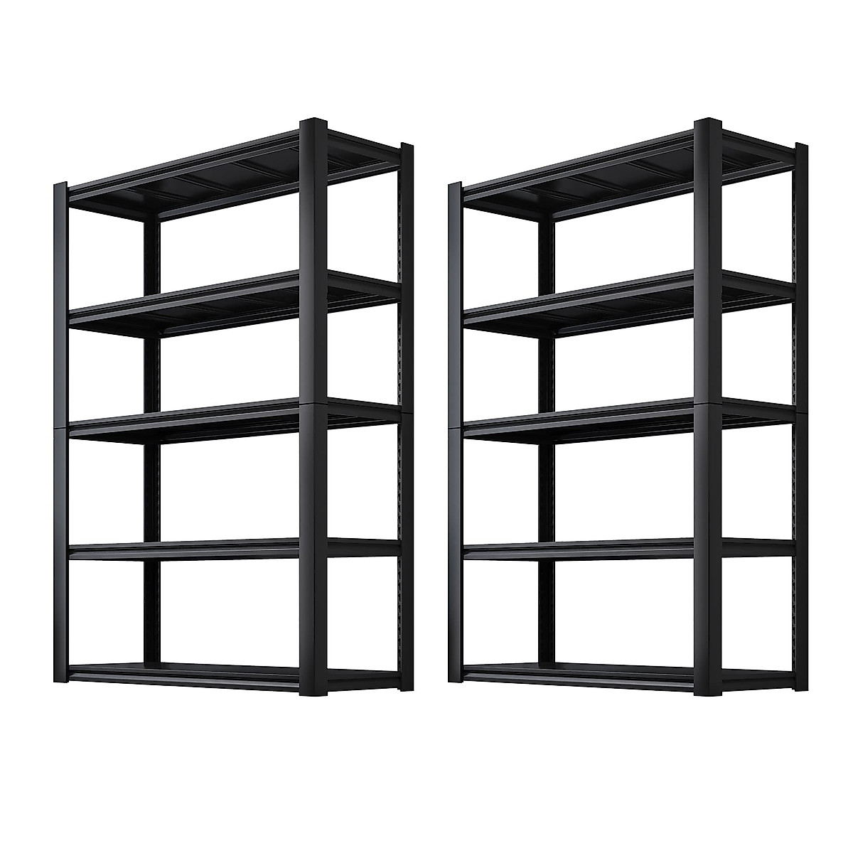 REIBII Garage Shelving Heavy Duty Garage Storage Shelves, Extra Large Adjustable Storage Rack with 5-Tier Metal Shelving unit, 2050LBS Loads Heavy Duty Shelving, Easy Assembly Unit Shelf, 2 Pack