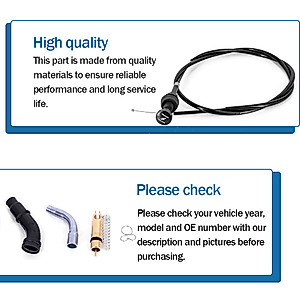 Carburetor Choke Cable and Plunger Choke Starter Valve Kit Fits for 2000-2006 Honda TRX350 Rancher 350 Replace 17950-HN0-A12 16046-HM5-730