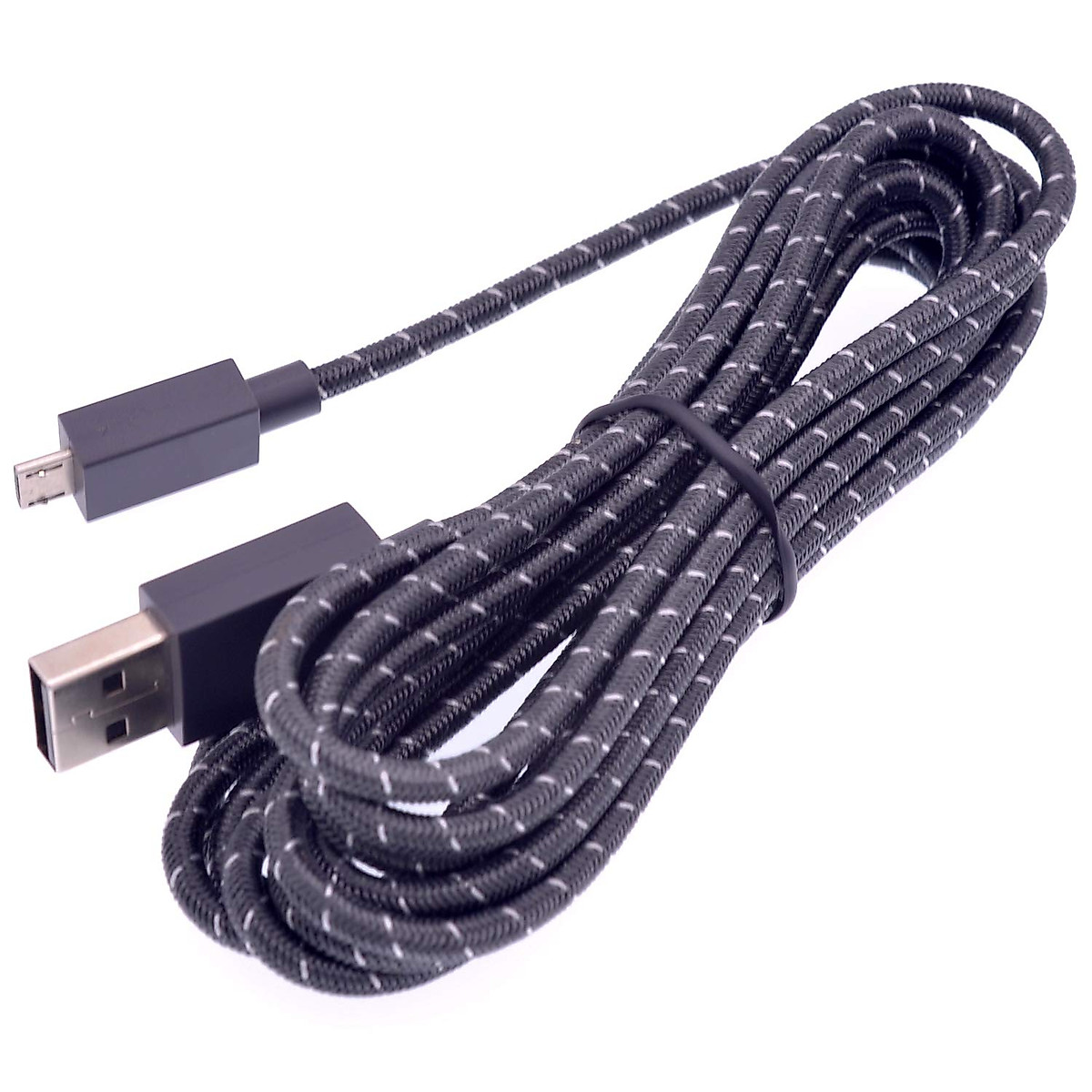 Deal4GO 2.7M 9FT Long Original Braided Micro USB Charging Cable for Xbox One Elite Controller 1698 White Special Edition (White)