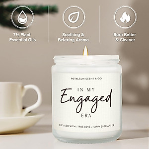 PETALSUN Engagement Gift, Handmade Lavender Engagement Candle, Engagement Gifts for Couples, Engagement Gifts for Her, Bride to Be Gifts