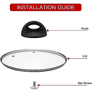 Universal Pot Lid Replacement Knob for rival crockpot Replacement Parts Pan Lid Hoding Handle Replacement Compatible with Kitchen Cookware Casserole Glass Saucepan (1 Pack)