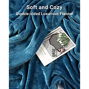 SUNNY HEAT Electric Blanket 62 x 84 Inches Heated Reversible Flannel Blanket Twin Size with 10 Hours Auto Off & 4 Temperature Levels & ETL Certification, Home Office Use & Machine Washable, Teal