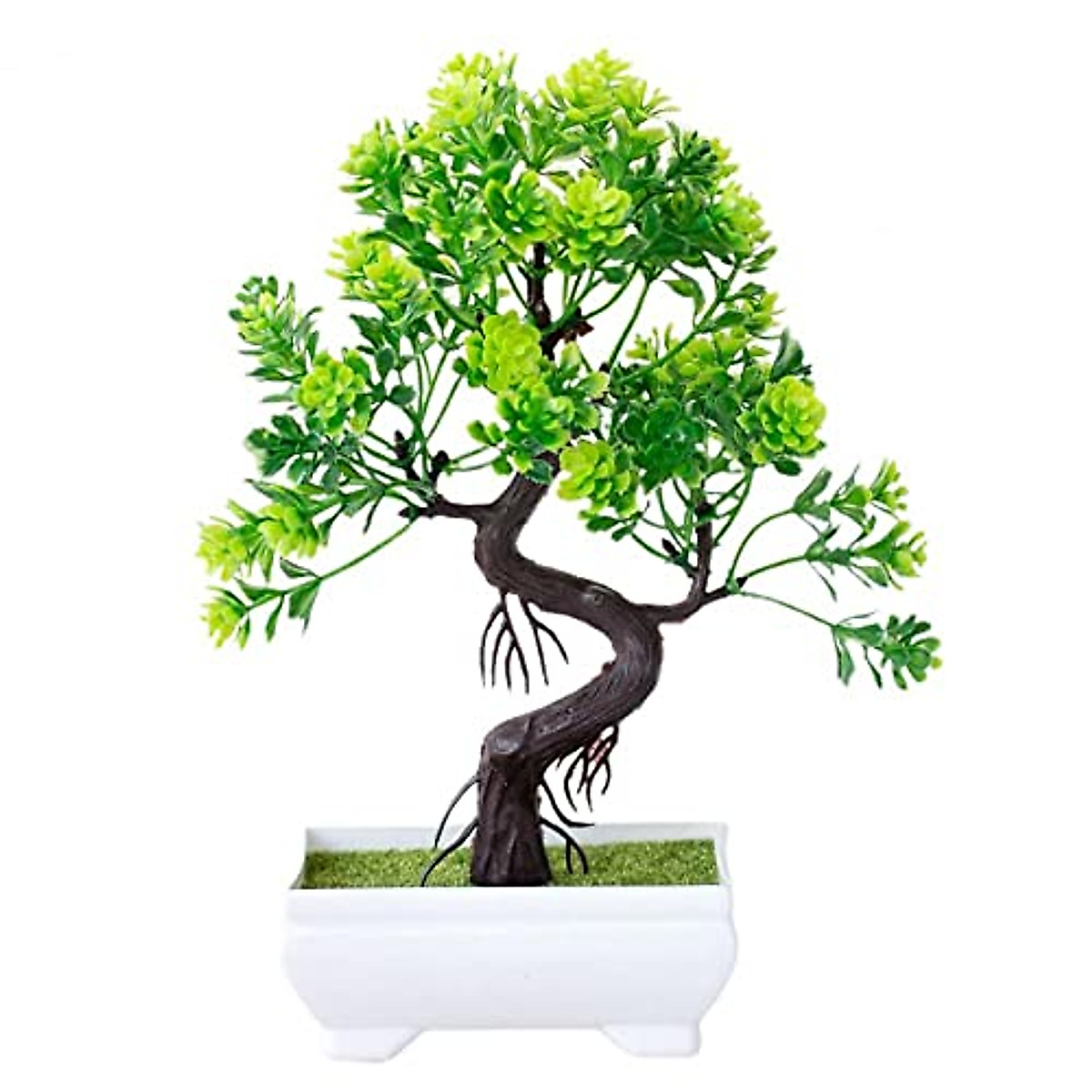 HXSCOO Faux Bonsai No-Watering Lightweight Decorative Beautiful Faux Flower Bonsai Fake Bonsai Faux Bonsai (Color : Green)