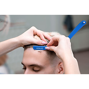 Lisaaz Straight Razors for men 10 Blades Black straight edge razor classic shaving razors for men professional stainless steel razor blades for men quality barber supplies navajas para barbero 4.8in