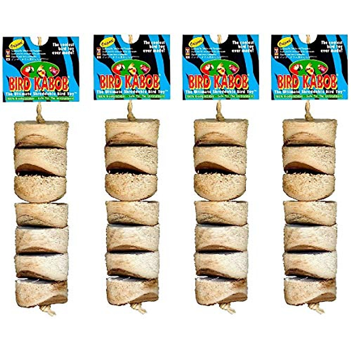 Wesco Pet Original Bird Kabob Shreddable Bird Toy (4 Pack)