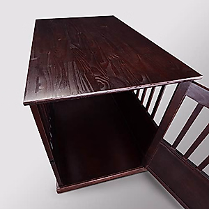 Casual Home Wooden Medium Pet Crate, End Table, Espresso