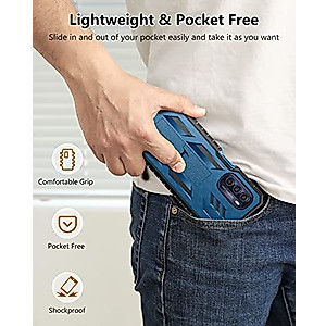 SOiOS for Moto G-Stylus 5G 2022 Case: Shockproof Rugged Protection Cover with Kickstand | Matte Textured Drop Proof TPU | Military Grade Protective Phone Case for Motorola G Stylus 5G 2022(NOT 4G)