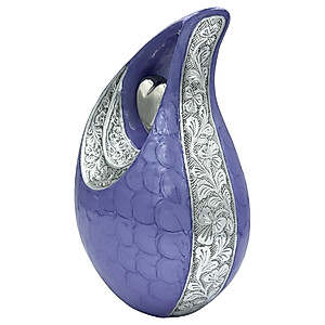 Purple Cremation Urn - Personalized Urn - Cremation Urn with Velvet Bag - Memorial Urn - Funeral Urn - Burial Urn - Urns for Human Ashes