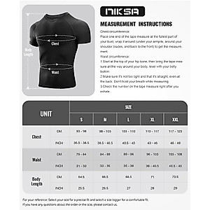 Niksa Men's Compression Shirts 3/5 Pack, Short Sleeve Athletic Compression Tops Cool Dry Workout T Shirt
