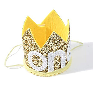 Baby's Sunshine Crown for 1st birthday -  First Birthday for You Are My Sunshine Crown,Birthday Get Together for Decorations,Photo Props for Birthday Party,Birthday Souvenir Gifts（Golden）