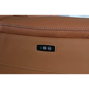 Blackjack Furniture Venice 8 Piece Sectional Sofa with 4-Power Recliners, Features Adjustable Headrest, Lumbar Support, USB and Wireless Charging Station, Extra Large Storage, 2 Consoles, Camel