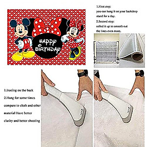 WRQ Baby Shower Mouse Party Backdrop Boys and Girls Photography Background 1 Birthday Birthday Party Decoration Supplies 7x5ft