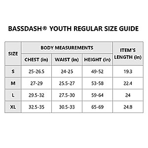 BASSDASH Youth Fishing T Shirts UPF 50+ Long Sleeve Performance UV Protection Tee for Boys Girls