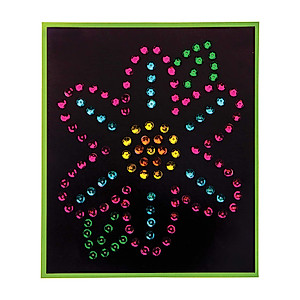 Baker Ross AT386 Flower Sequin Craft Pictures - Pack of 5, for Children to Decorate and Personalise Arts Projects, Ideal Groups, Home Crafting, Class Room Activities