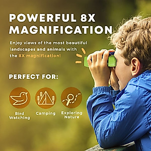 Binoculars for Kids, Set with Magnifying Glass & Compass - Easter Toys, Kids Binoculars for Boys and Girls - Perfect Easter Basket Stuffers for Toddler ! Easter Gifts for 3-12 Years Kids