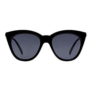 Le Specs Women's Halfmoon Magic Sunglasses, Black/Smoke Mono, One Size