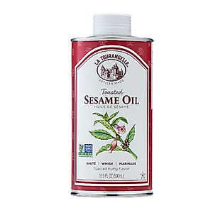 La Tourangelle, Toasted Sesame Oil, Great for Cooking, Add to Noodles, Stir-Fry, Vegetables, Vinaigrettes, and Marinades, 16.9 Fl Oz