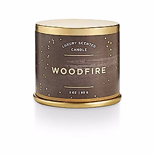Illume, Candle Tin Demi Woodfire