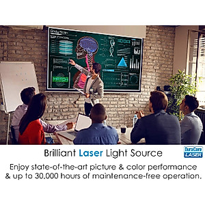 Optoma ZH406STx Short Throw Full HD Professional Laser Projector | DuraCore Laser Technology | High Bright 4,200 Lumens | 4K HDR Input | Four Corner Image Adjustment | Network Compatible