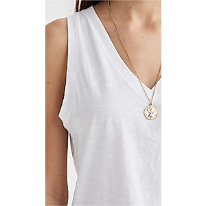 Madewell Women's Whisper Cotton V-Neck Tank, Optic White, S