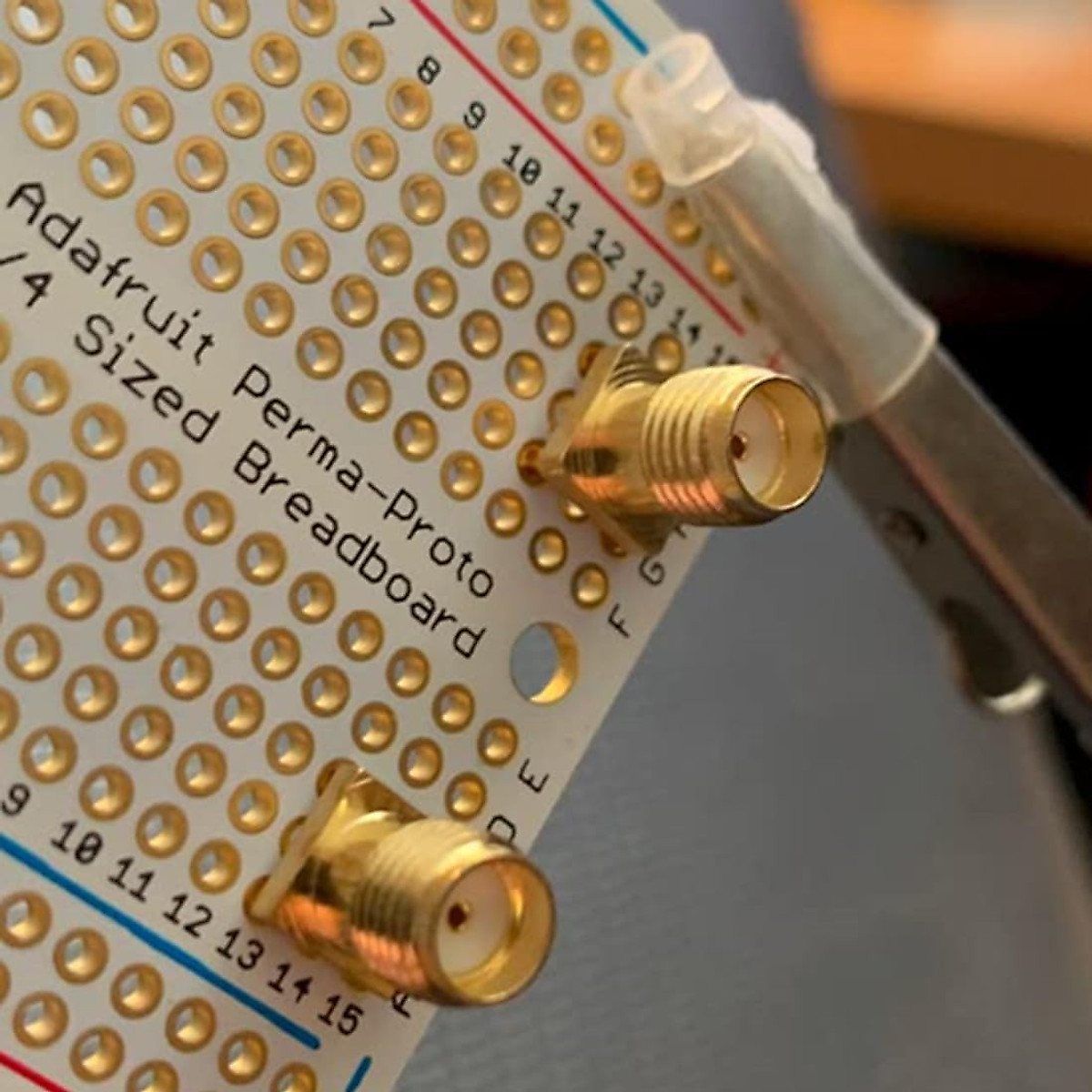 bnafes SMA Female PCB Panel Edge Mount Connector Straight Solder RF Coaxial Adapter 25PCS