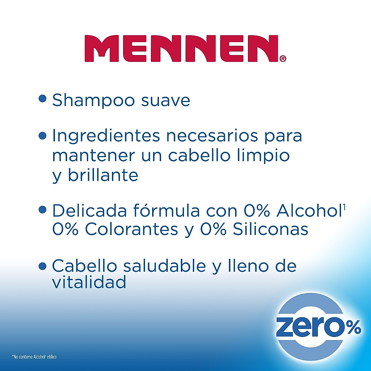 Mennen Zero (0 Alcohol, o Coloring, o Silicon) for healthy hair