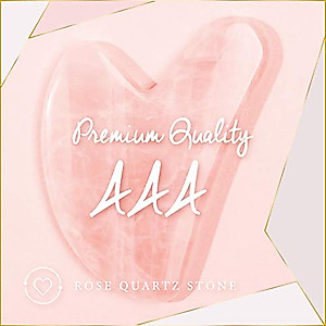 Rose Quartz Jade Gua Sha Face Cosmetic Product | Eliminate Fine Lines and Wrinkles | Beauty Facial Massager | Premium Quality Crystal | Body, Face, Neck
