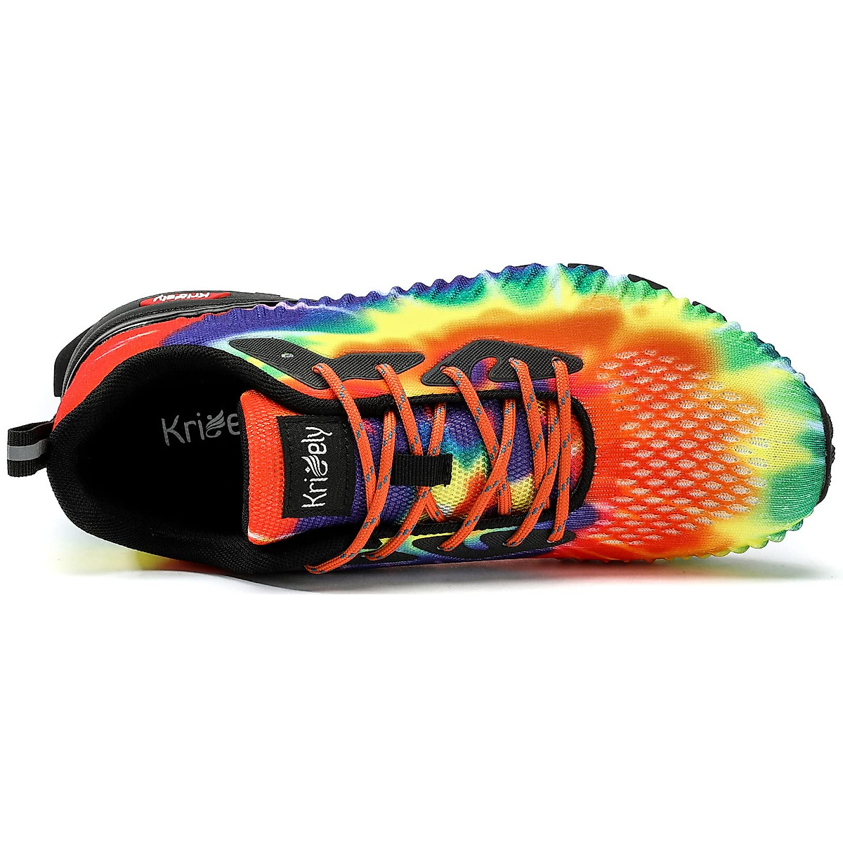 ikunka Men's Fashion Sneakers Lightweight Breathable Walking Shoes Tennis Cross Training Shoe Non Slip Trail Running Shoes（Rainbow 10）